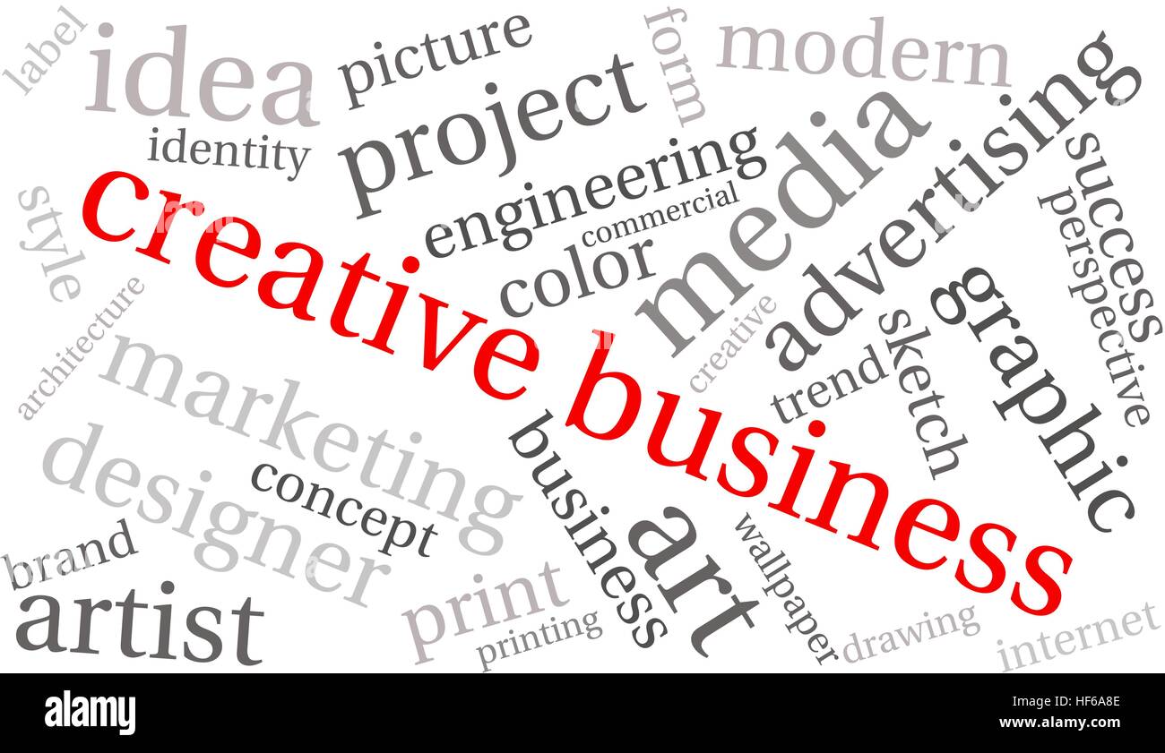 Creative Business word cloud on a white background Stock Vector Image ...