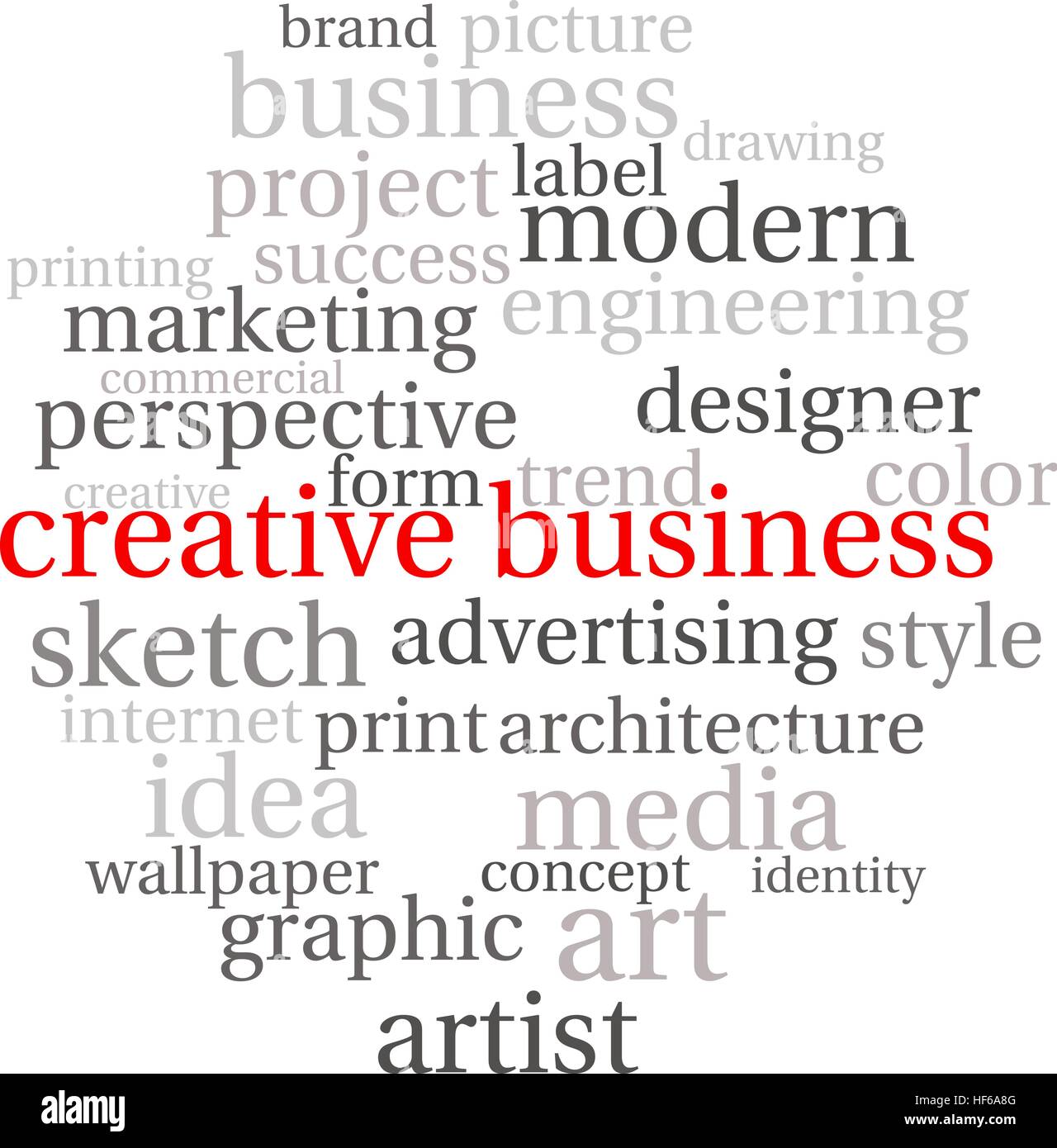 Creative Business word cloud on a white background Stock Vector Image ...