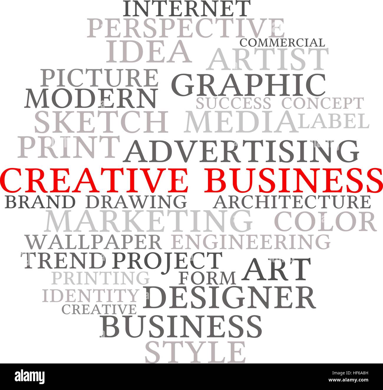 Creative Business word cloud on a white background Stock Vector Image ...