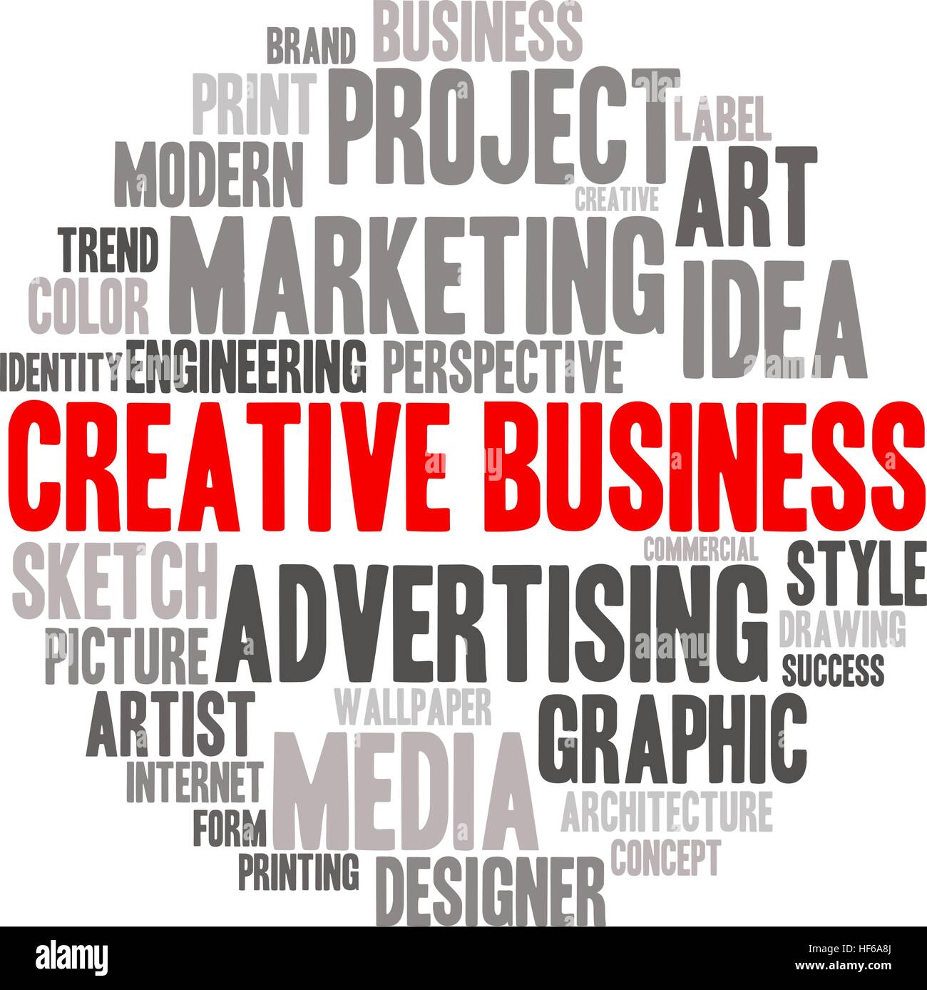 Creative Business word cloud on a white background Stock Vector Image ...