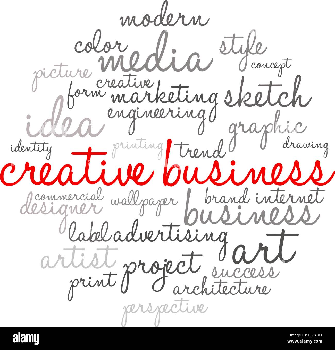 Creative Business word cloud on a white background Stock Vector Image ...