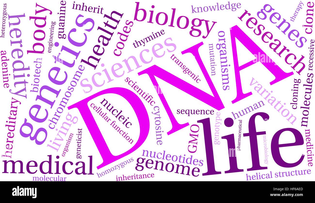 DNA word cloud on a white background Stock Vector Image & Art - Alamy