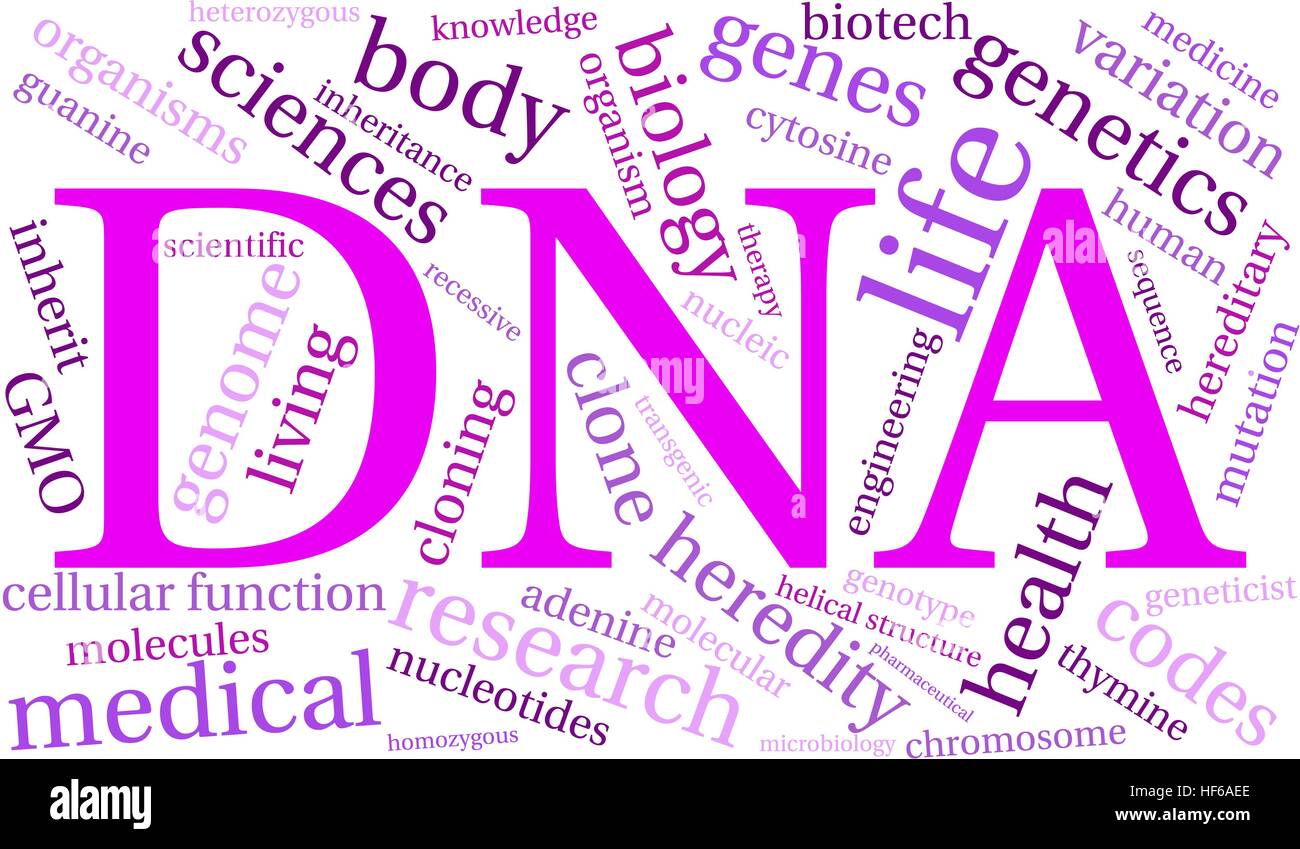 DNA word cloud on a white background Stock Vector Image & Art - Alamy