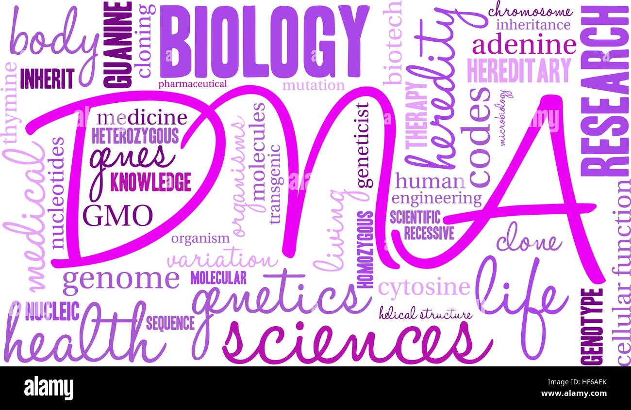 DNA word cloud on a white background Stock Vector Image & Art - Alamy