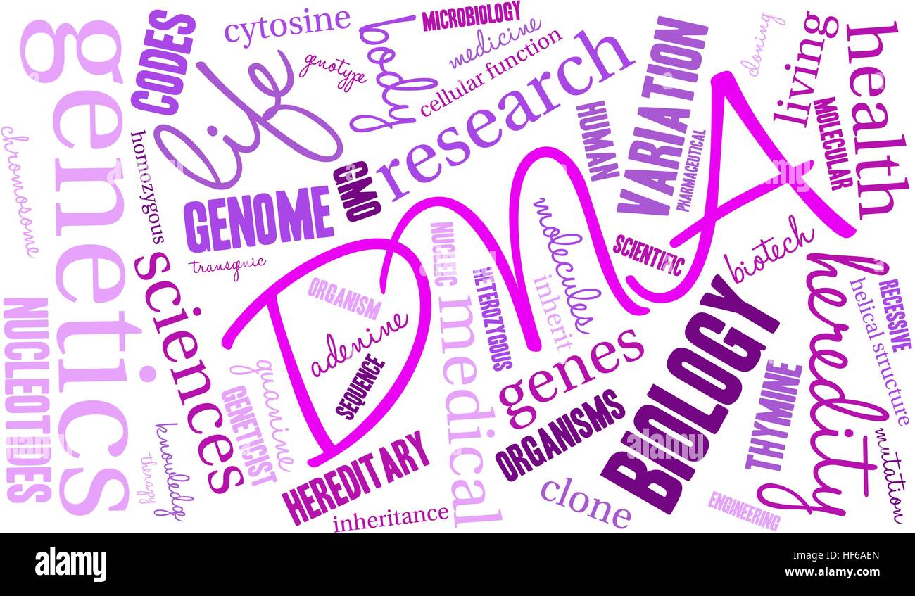 DNA word cloud on a white background Stock Vector Image & Art - Alamy