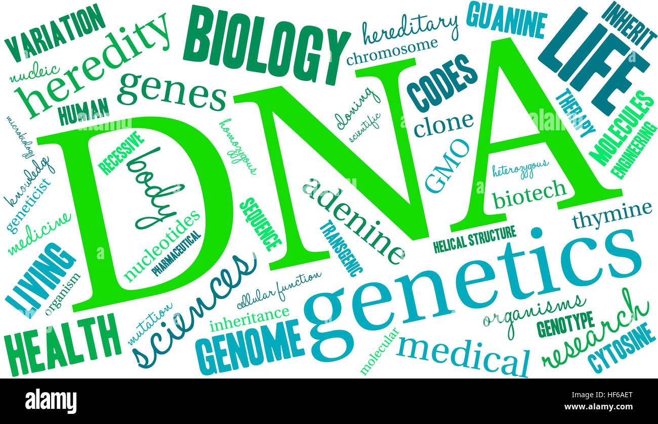 DNA word cloud on a white background Stock Vector Image & Art - Alamy