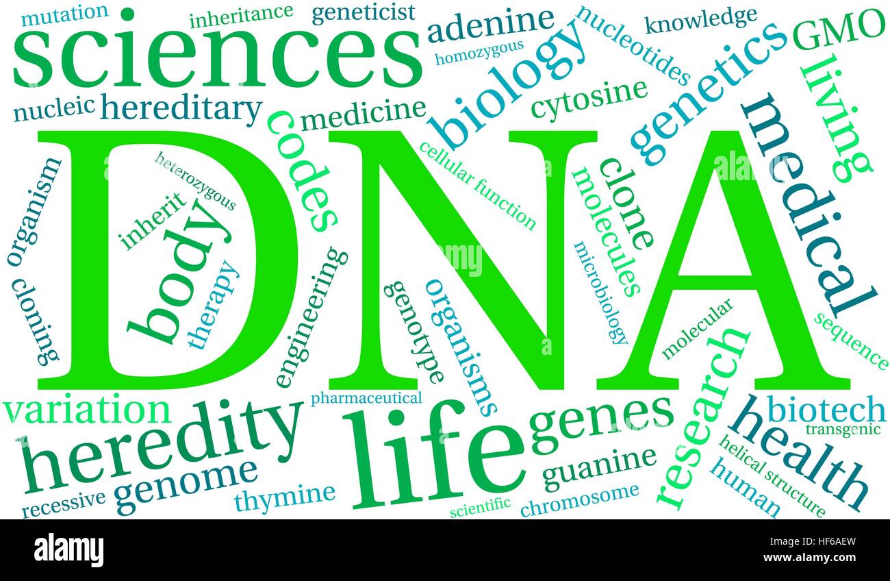 DNA word cloud on a white background Stock Vector Image & Art - Alamy