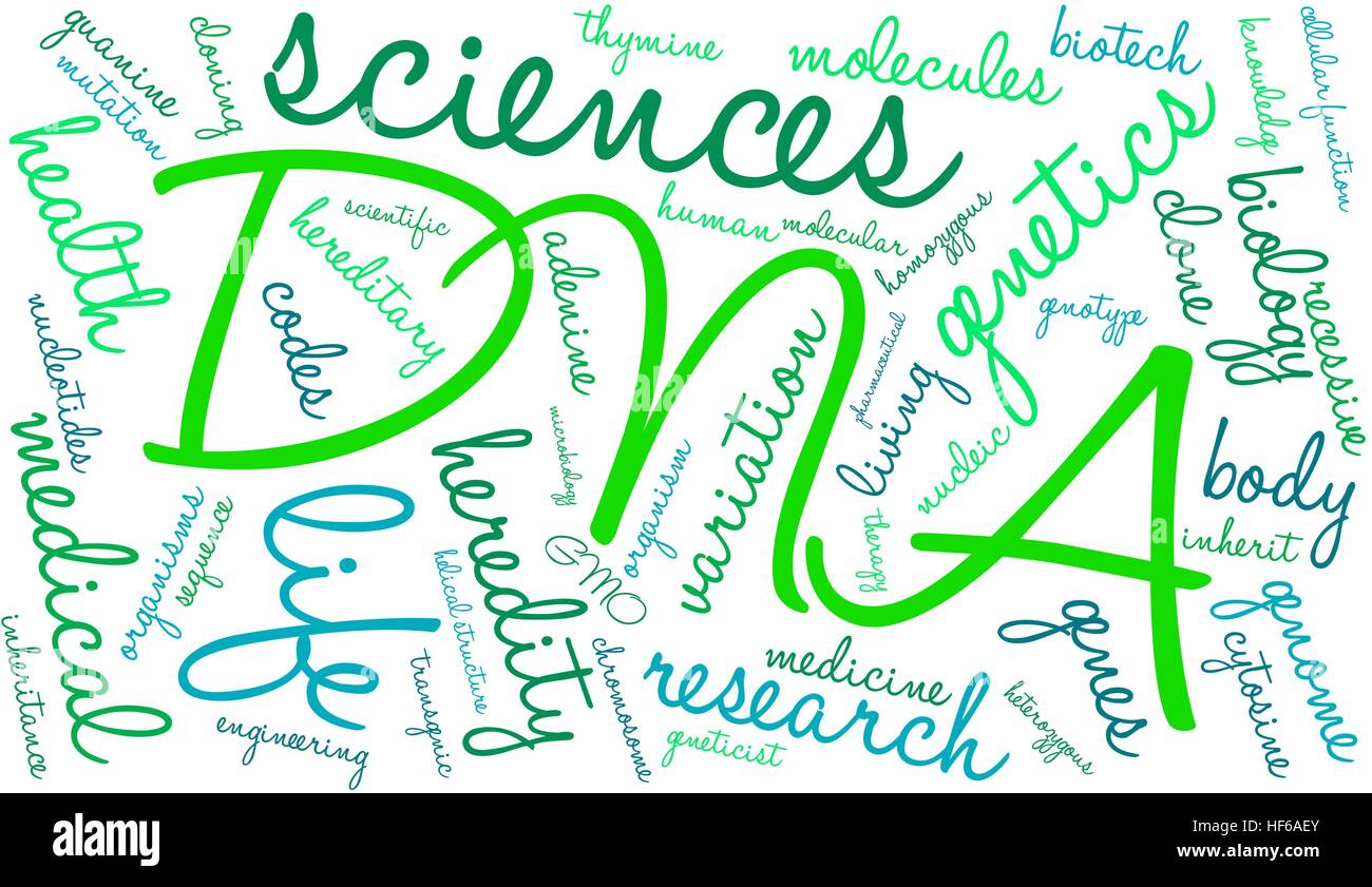 DNA word cloud on a white background Stock Vector Image & Art - Alamy