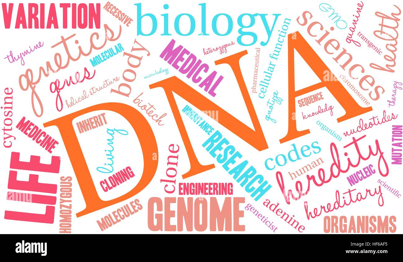 DNA word cloud on a white background Stock Vector Image & Art - Alamy