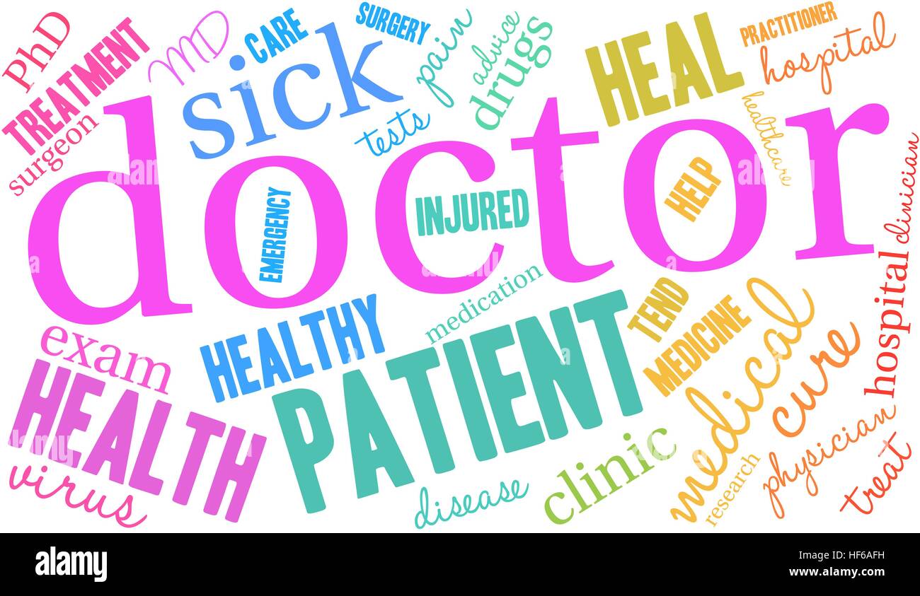 Doctor word cloud on a white background Stock Vector Image & Art - Alamy