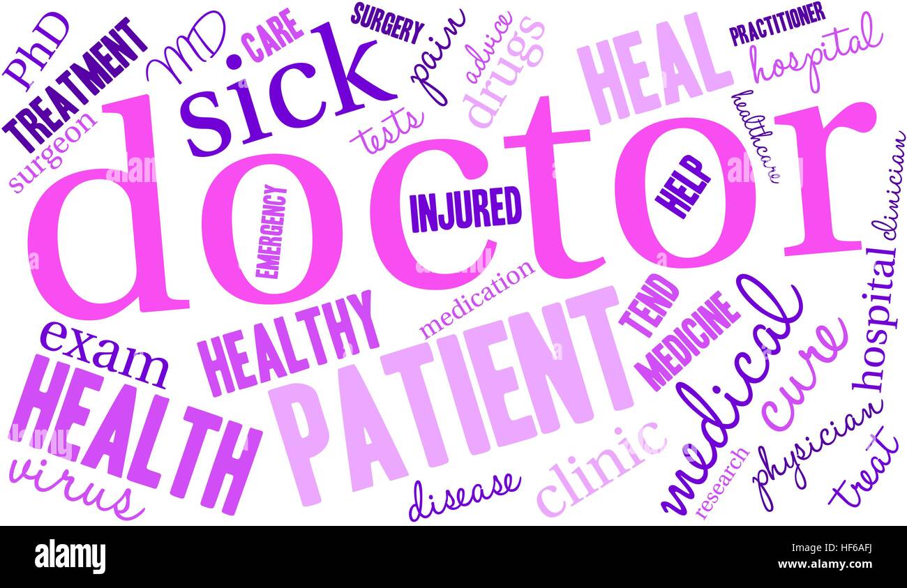 Doctor word cloud on a white background Stock Vector Image & Art - Alamy