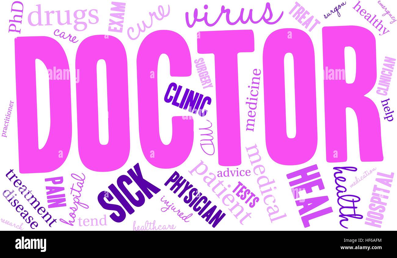 Doctor word cloud on a white background Stock Vector Image & Art - Alamy