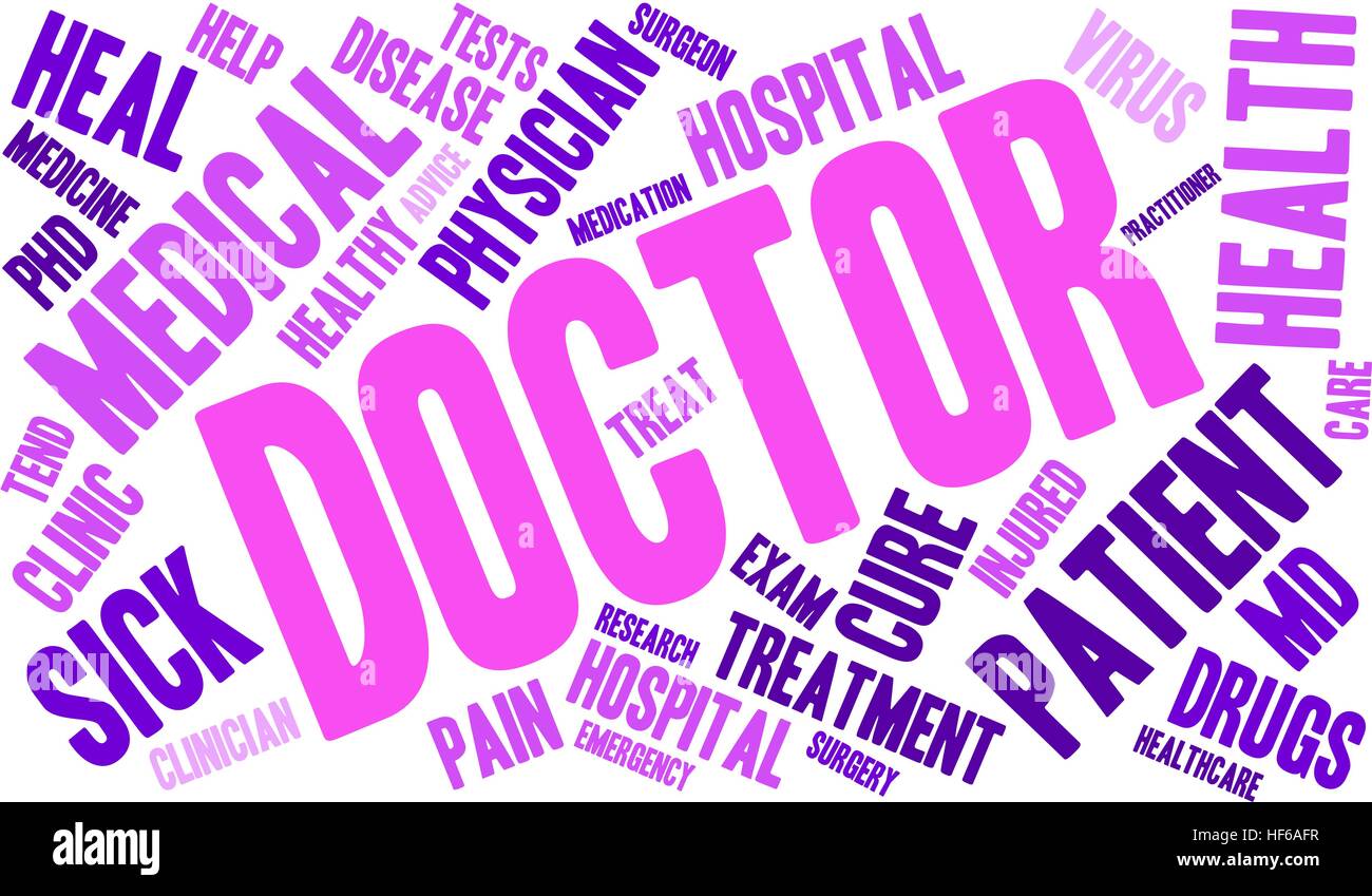 Doctor word cloud on a white background Stock Vector Image & Art - Alamy