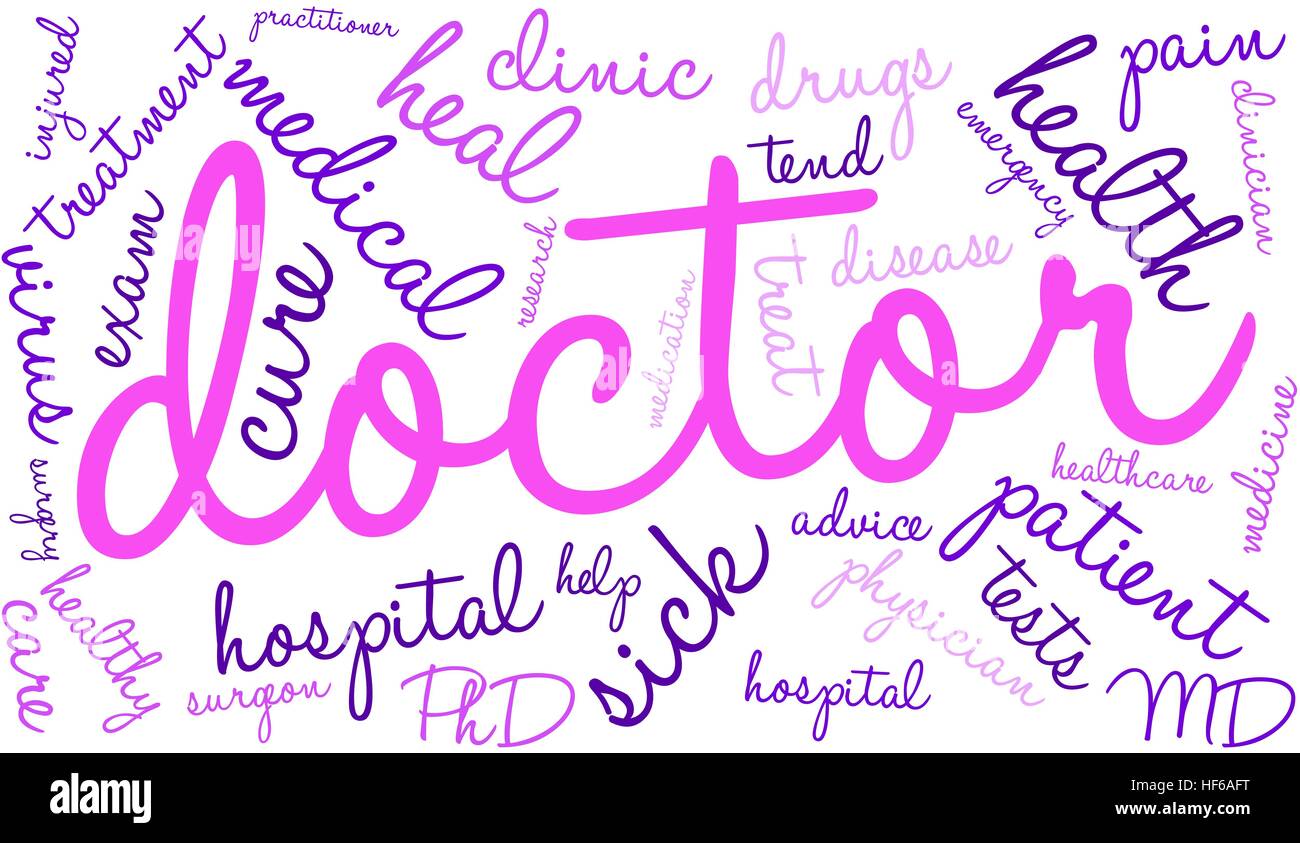 Doctor word cloud on a white background Stock Vector Image & Art - Alamy