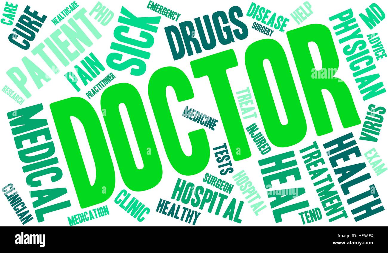 Doctor word cloud on a white background Stock Vector Image & Art - Alamy