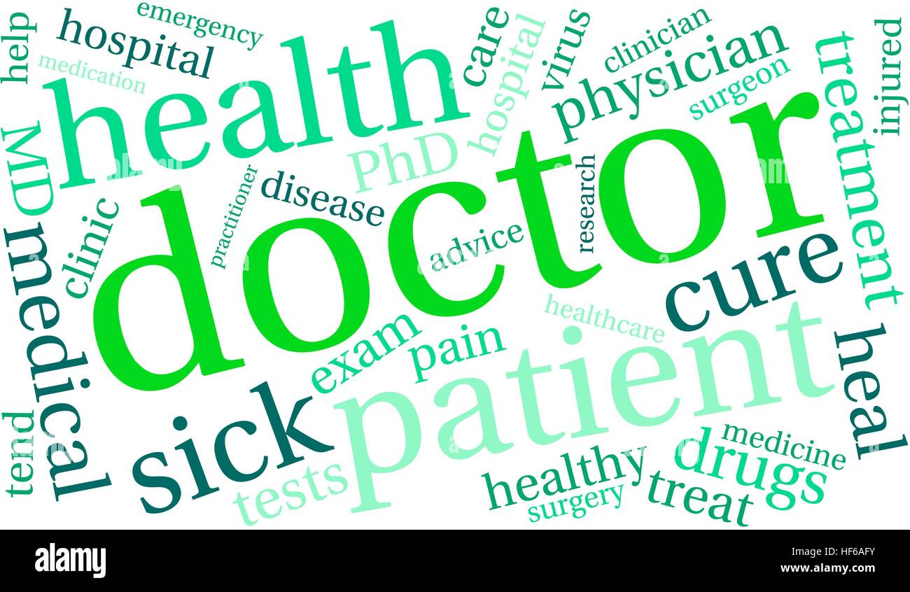 Doctor word cloud on a white background Stock Vector Image & Art - Alamy