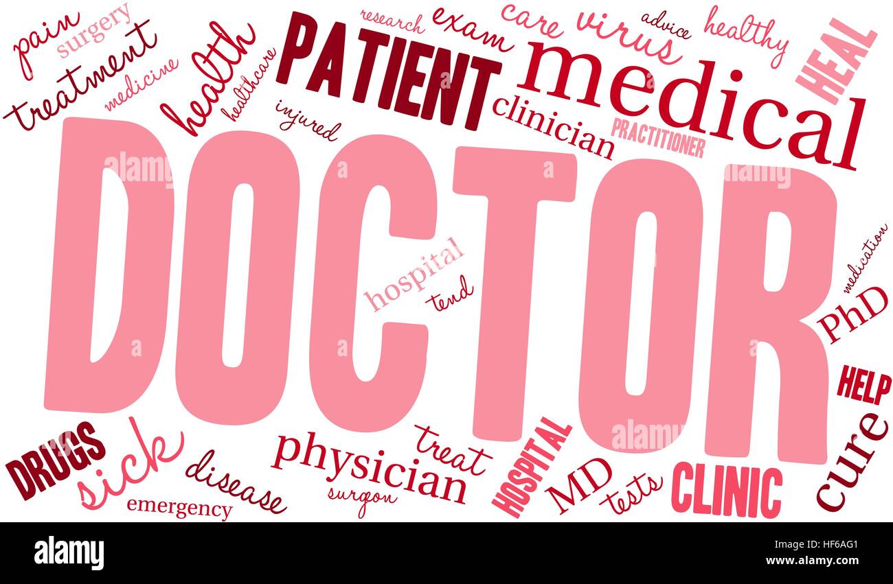 Doctor word cloud on a white background Stock Vector Image & Art - Alamy