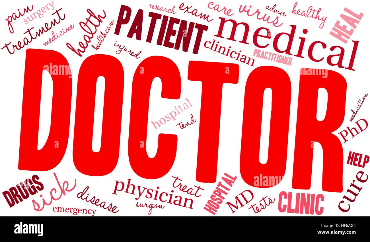 Doctor word cloud on a white background Stock Vector Image & Art - Alamy