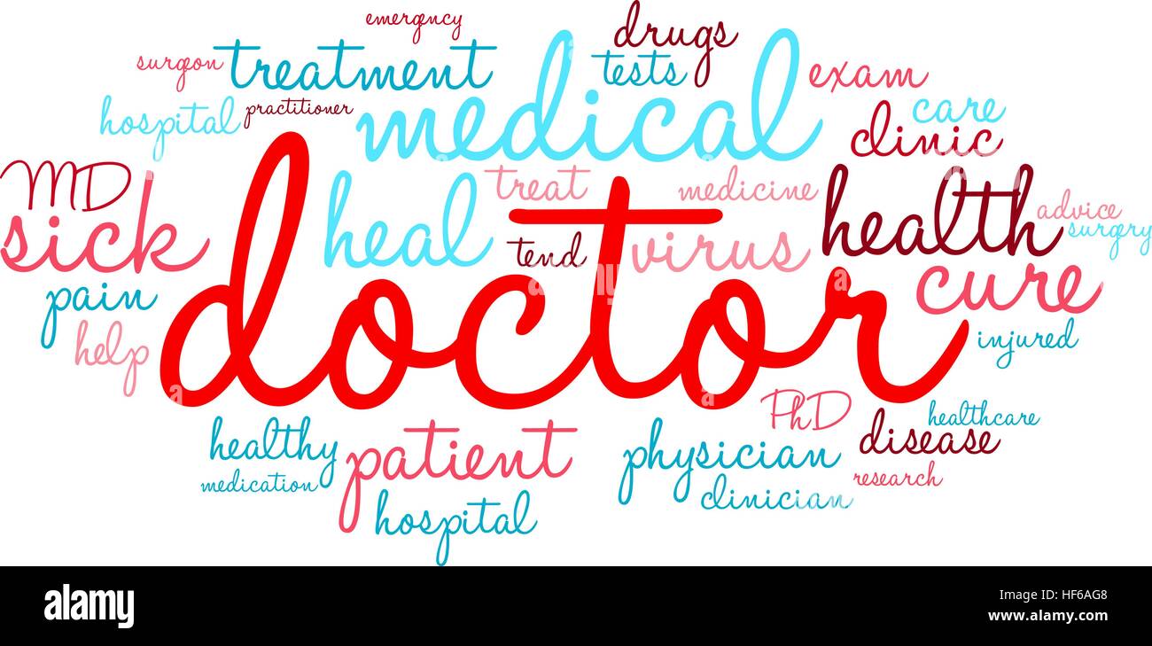 Doctor word cloud on a white background Stock Vector Image & Art - Alamy