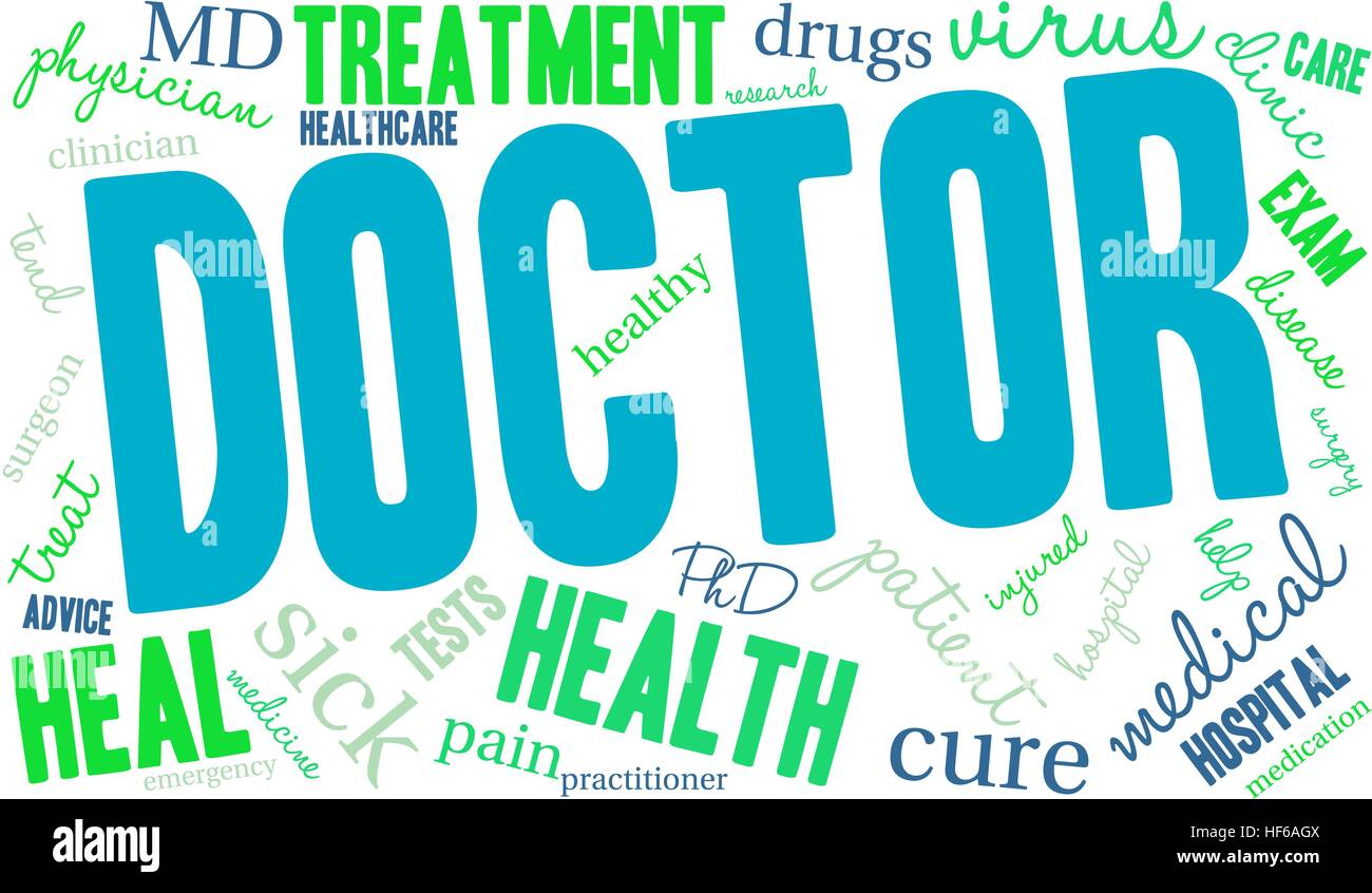 Doctor word cloud on a white background Stock Vector Image & Art - Alamy
