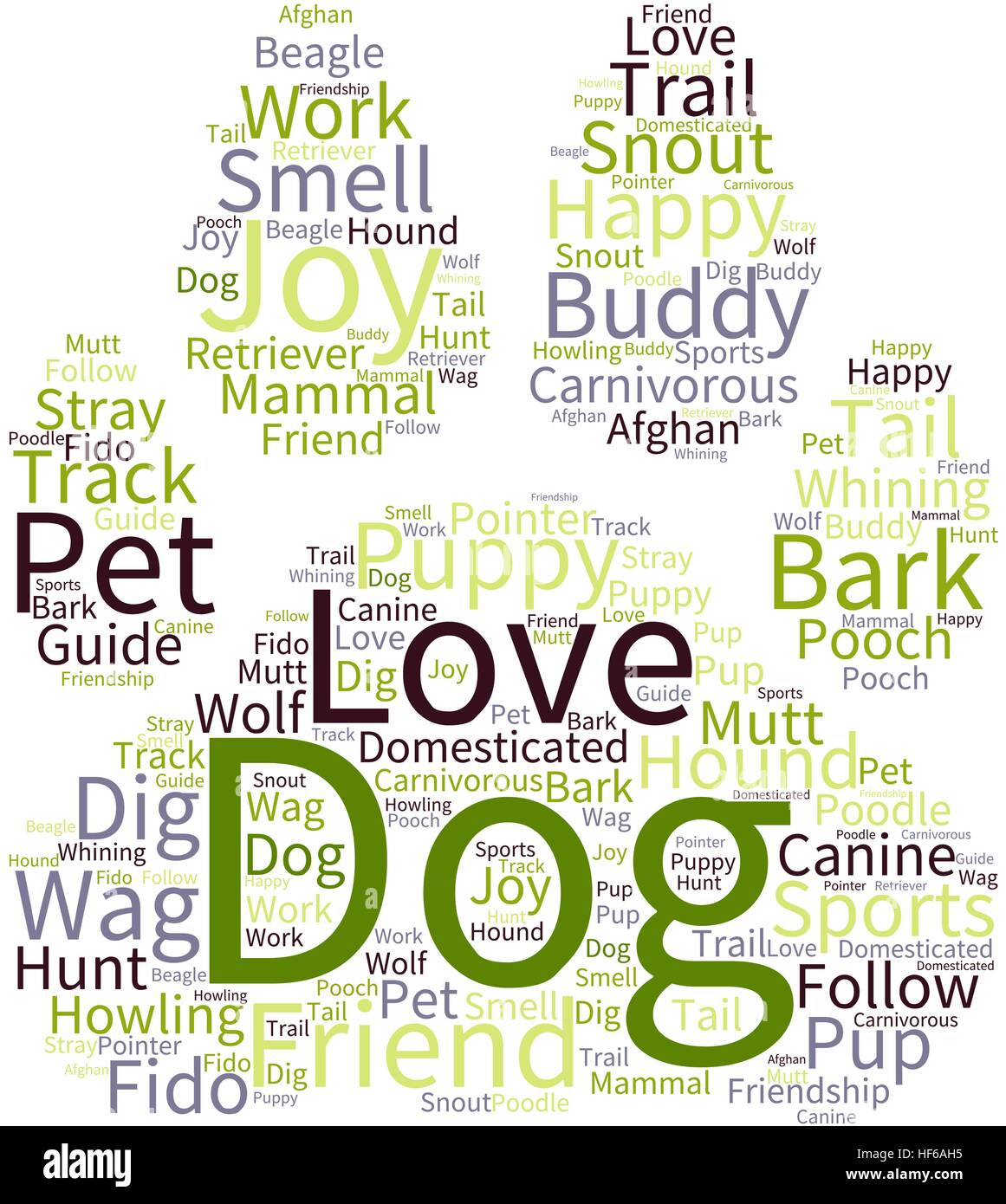 Dog word cloud on a white background Stock Vector Image & Art - Alamy