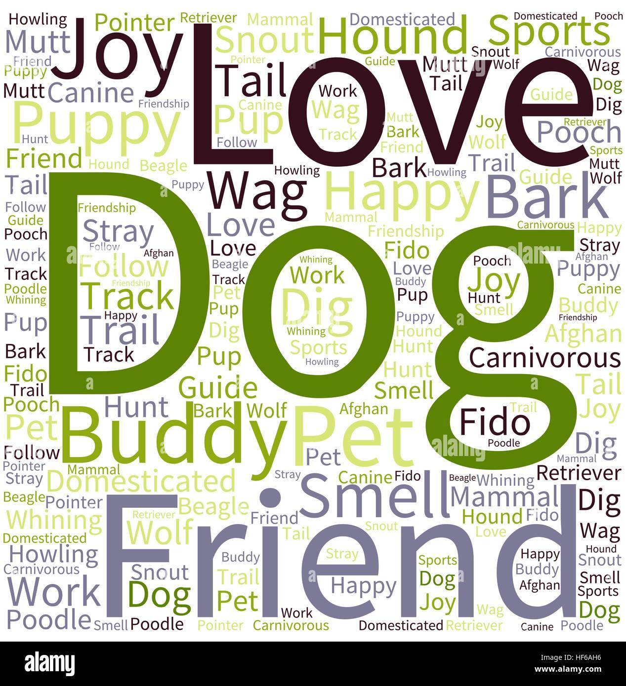 Dog word cloud on a white background Stock Vector Image & Art - Alamy