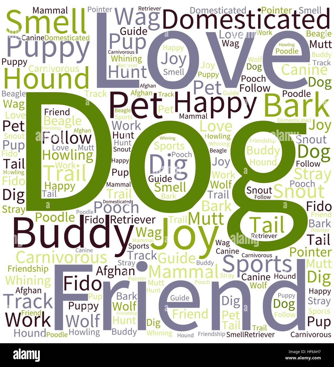 Dog word cloud on a white background Stock Vector Image & Art - Alamy