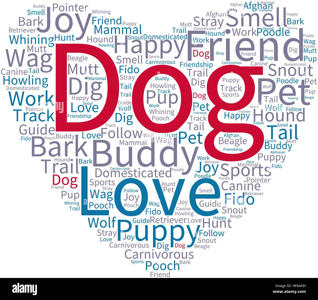 Dog word cloud on a white background Stock Vector Image & Art - Alamy