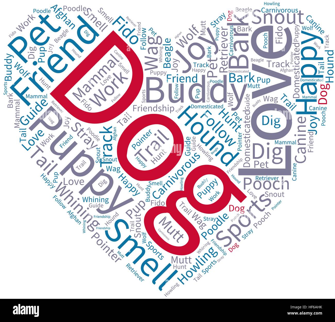 Dog word cloud on a white background Stock Vector Image & Art - Alamy