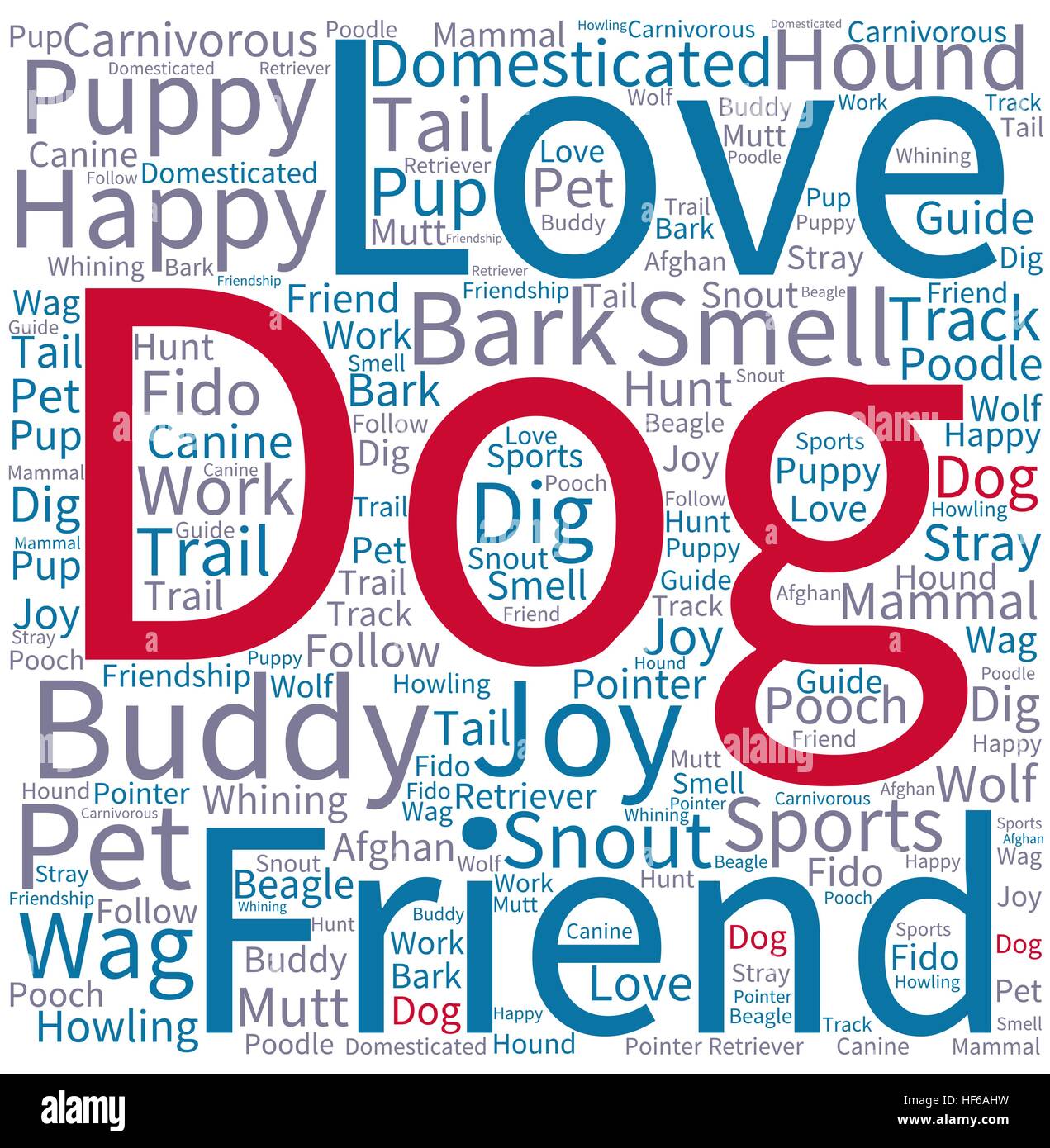 Dog word cloud on a white background Stock Vector Image & Art - Alamy