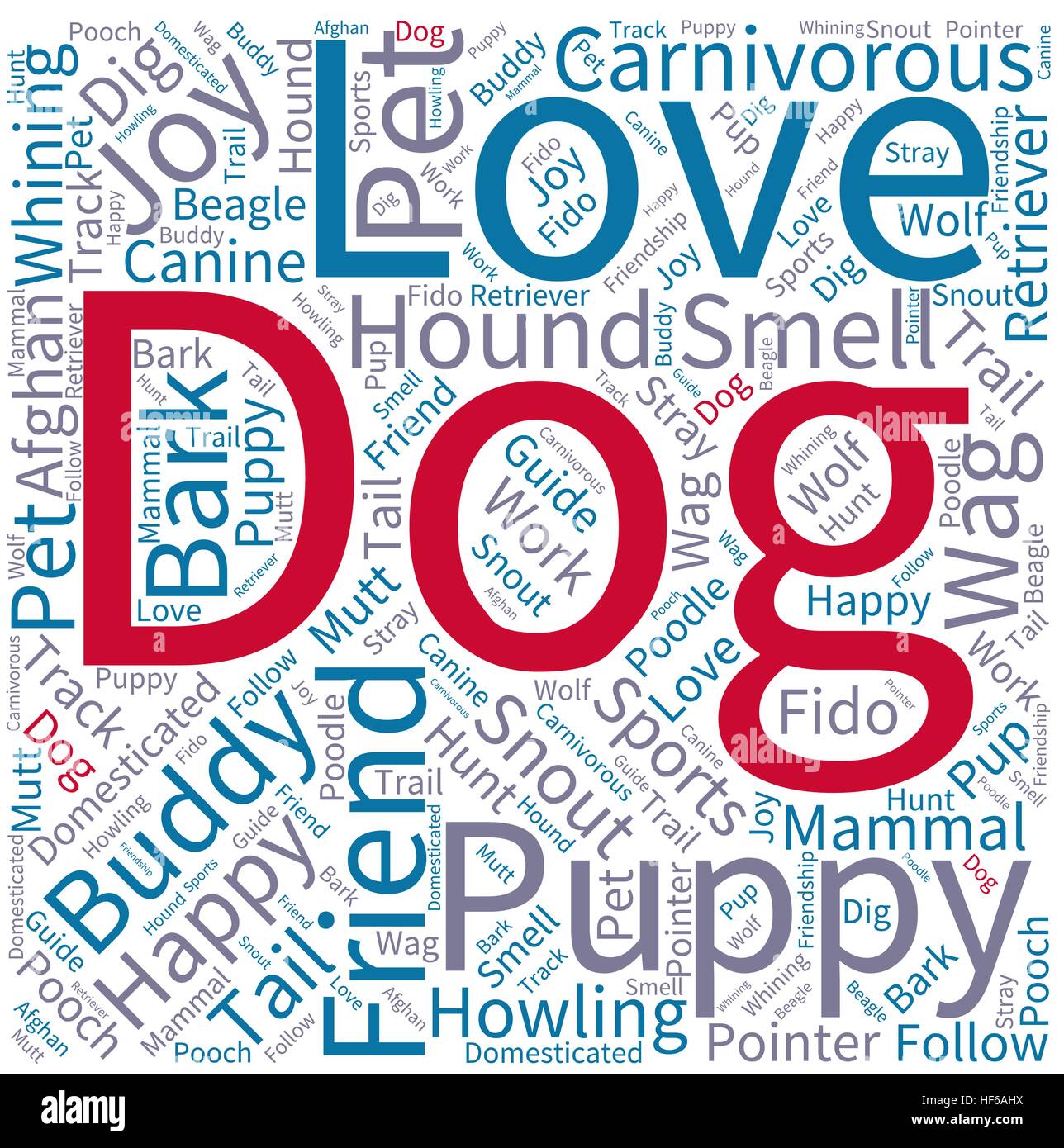 Dog word cloud on a white background Stock Vector Image & Art - Alamy