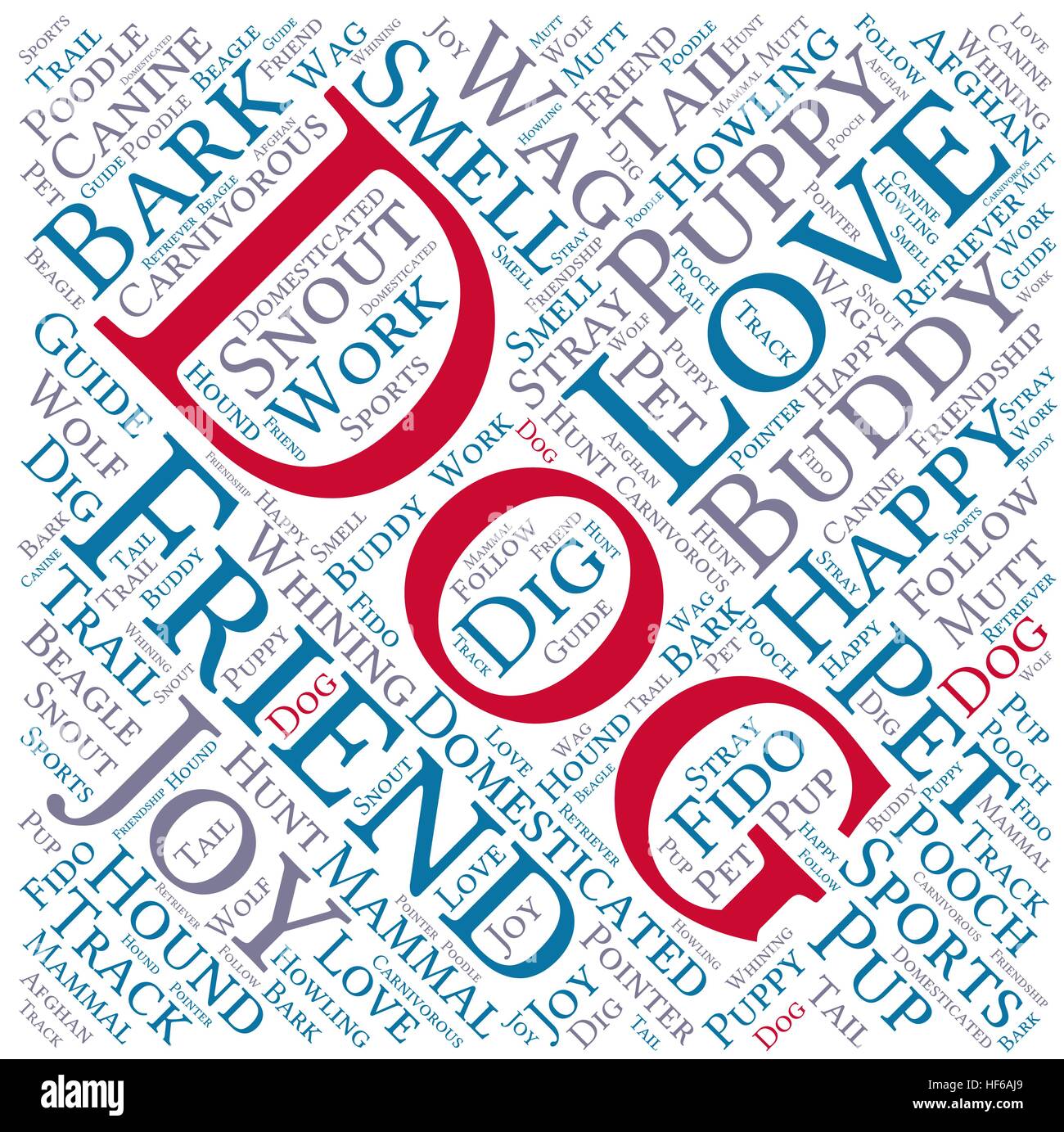 Dog word cloud on a white background Stock Vector Image & Art - Alamy