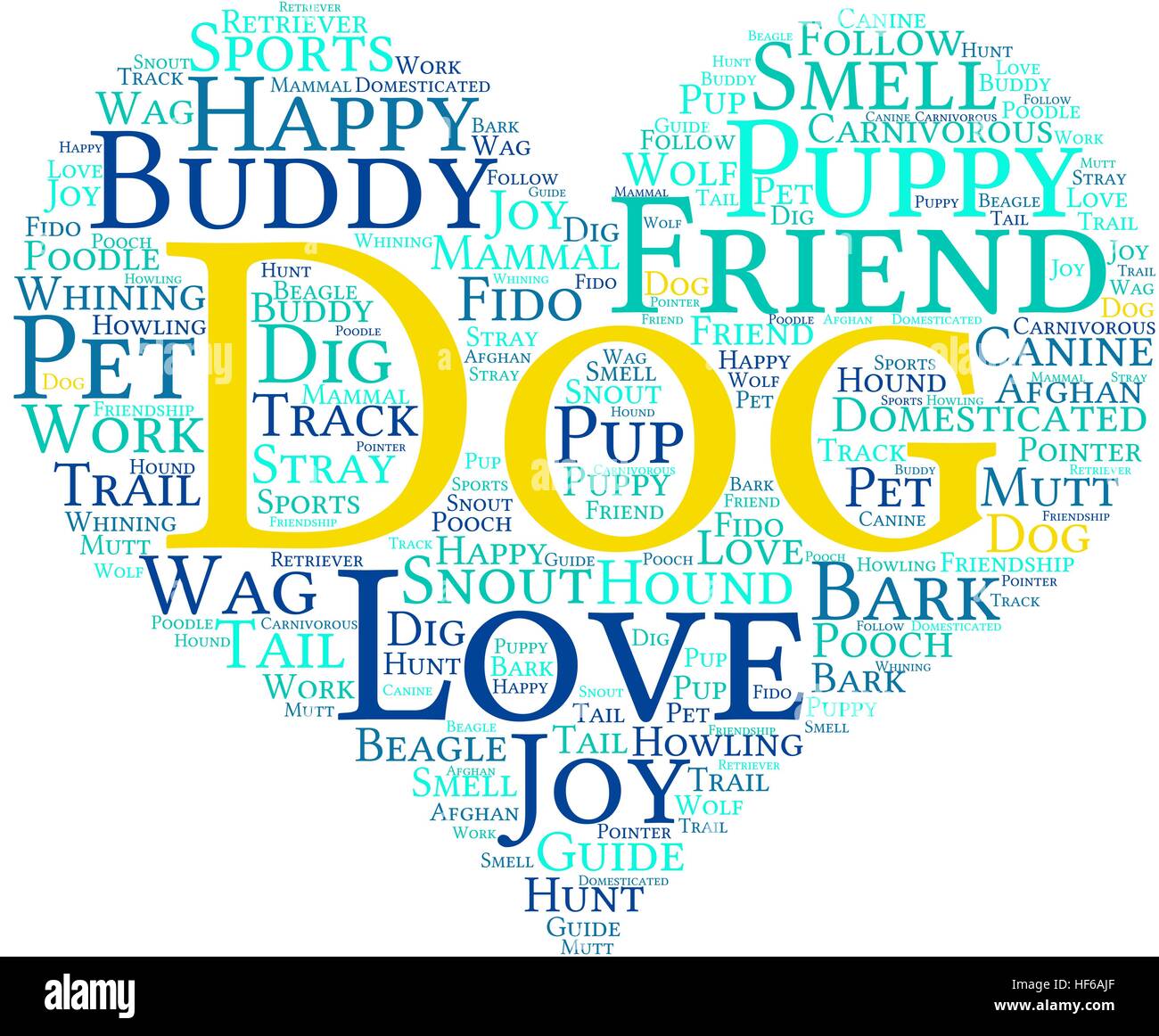 Dog word cloud on a white background Stock Vector Image & Art - Alamy
