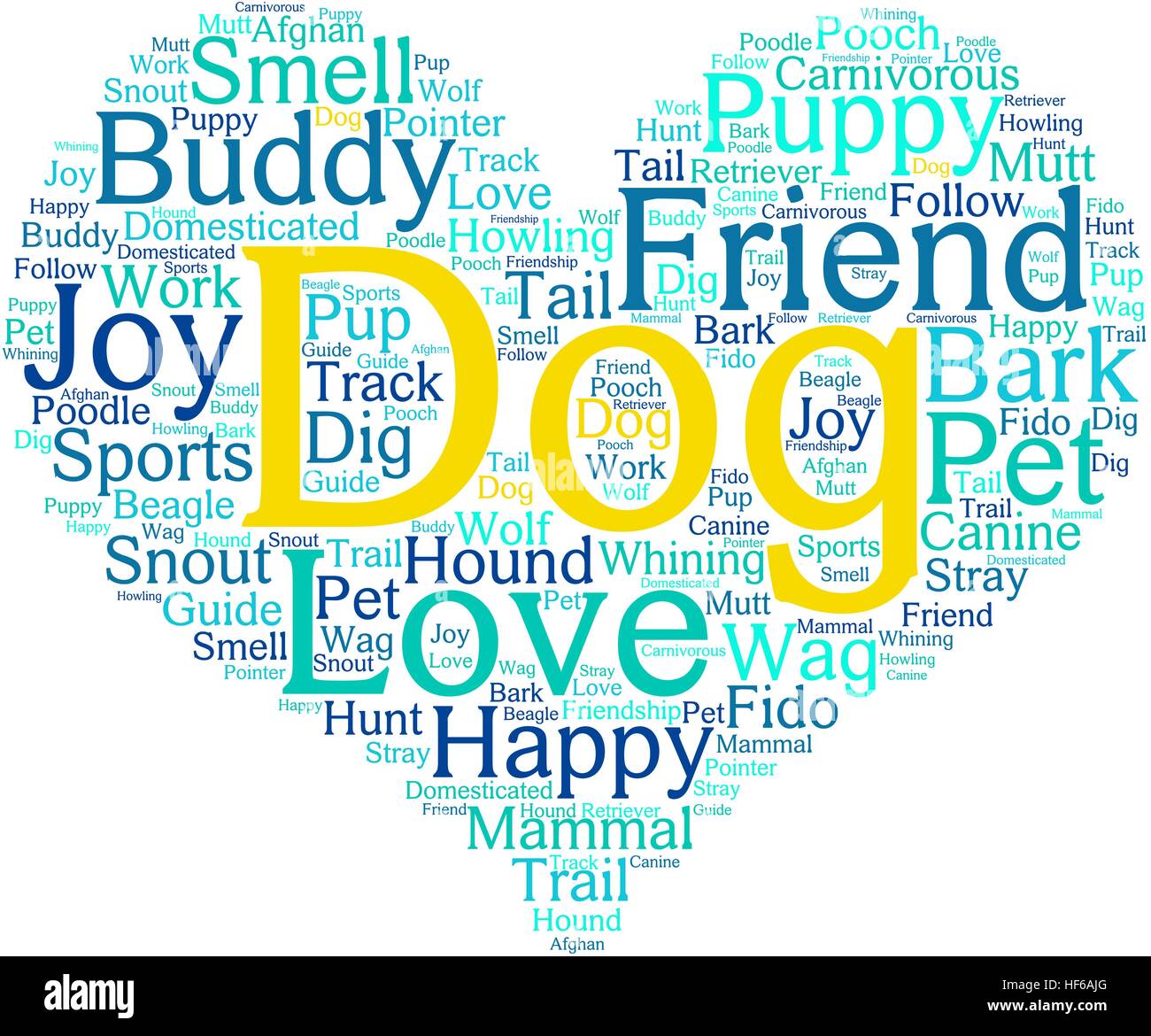 Dog word cloud on a white background Stock Vector Image & Art - Alamy