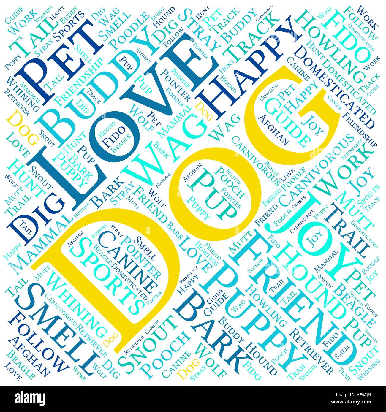 Dog word cloud on a white background Stock Vector Image & Art - Alamy