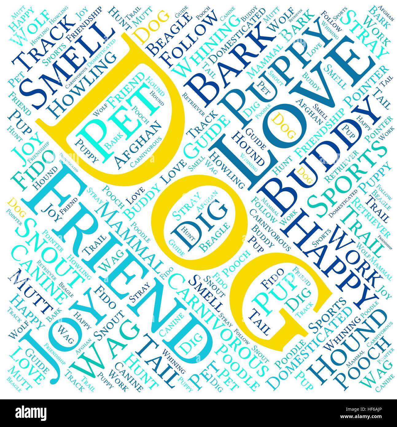 Dog word cloud on a white background Stock Vector Image & Art - Alamy