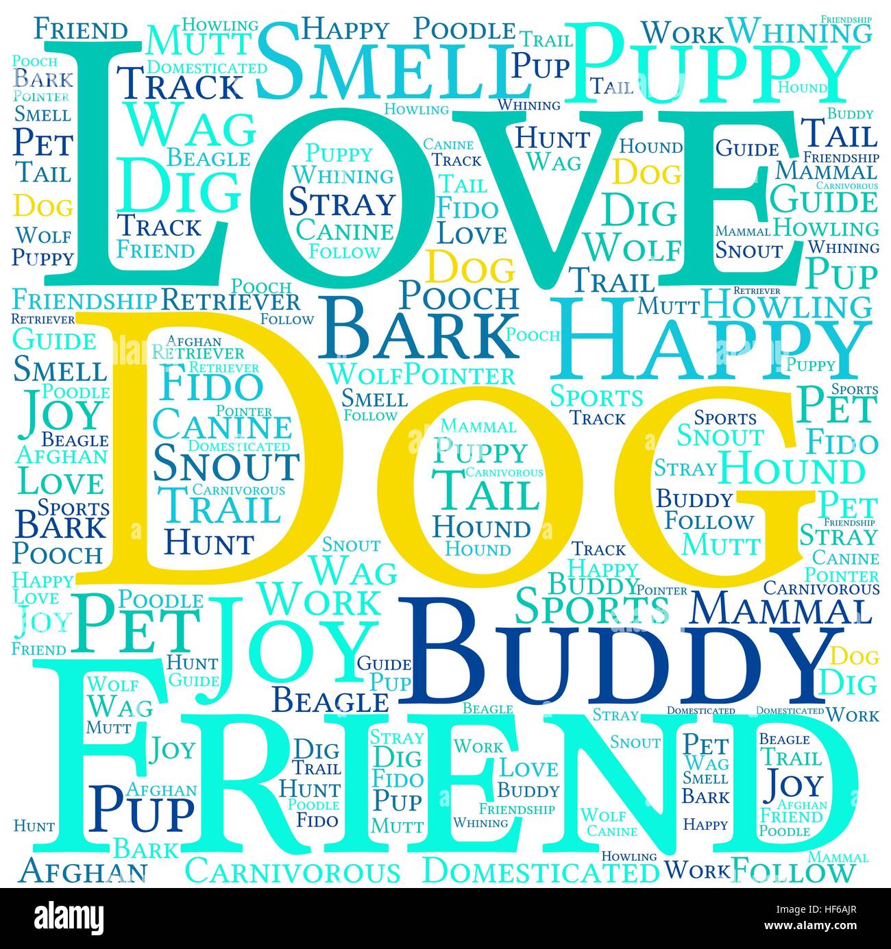 Dog word cloud on a white background Stock Vector Image & Art - Alamy