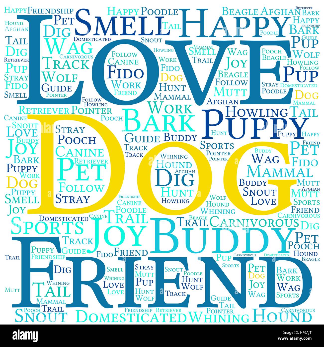 Dog word cloud on a white background Stock Vector Image & Art - Alamy