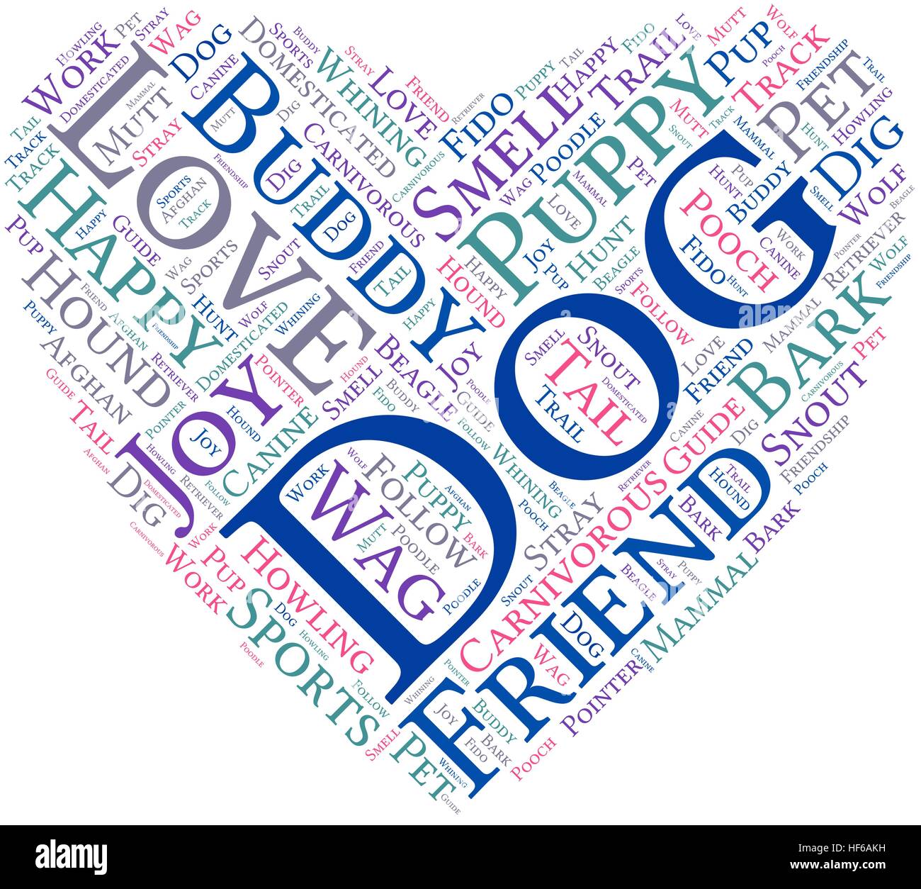 Dog word cloud on a white background Stock Vector Image & Art - Alamy