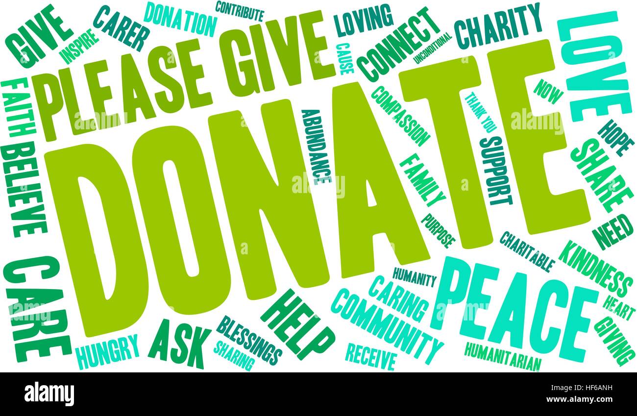 Donate word cloud on a white background Stock Vector Image & Art - Alamy