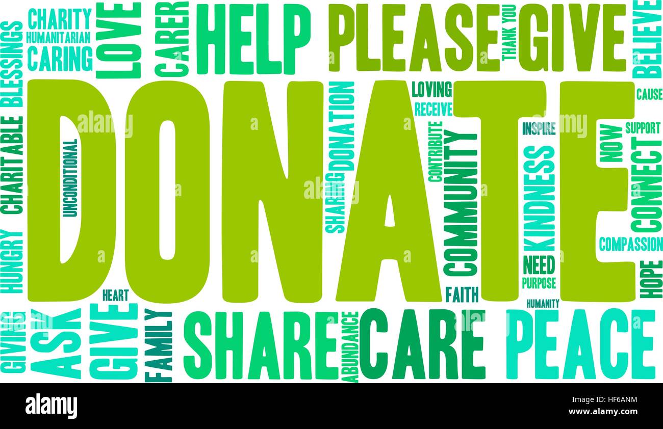 Donate word cloud on a white background Stock Vector Image & Art - Alamy