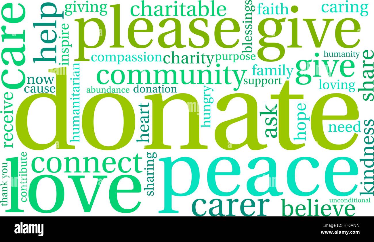 Donate word cloud on a white background Stock Vector Image & Art - Alamy