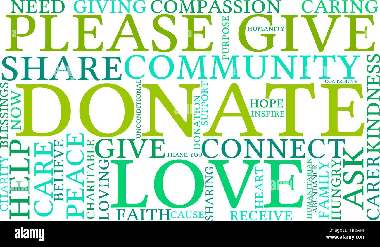 Donate word cloud on a white background Stock Vector Image & Art - Alamy