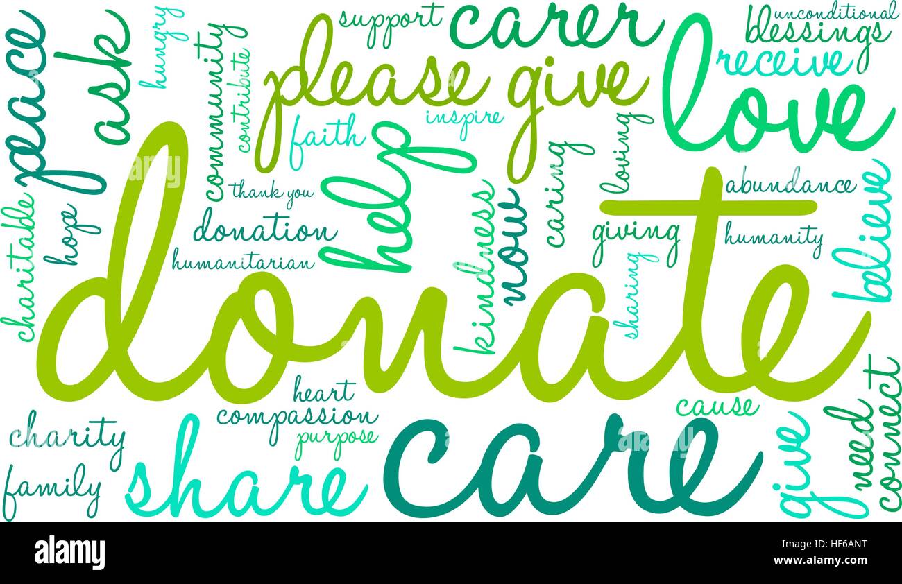 Donate word cloud on a white background Stock Vector Image & Art - Alamy
