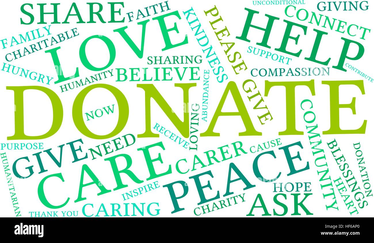 Donate word cloud on a white background Stock Vector Image & Art - Alamy