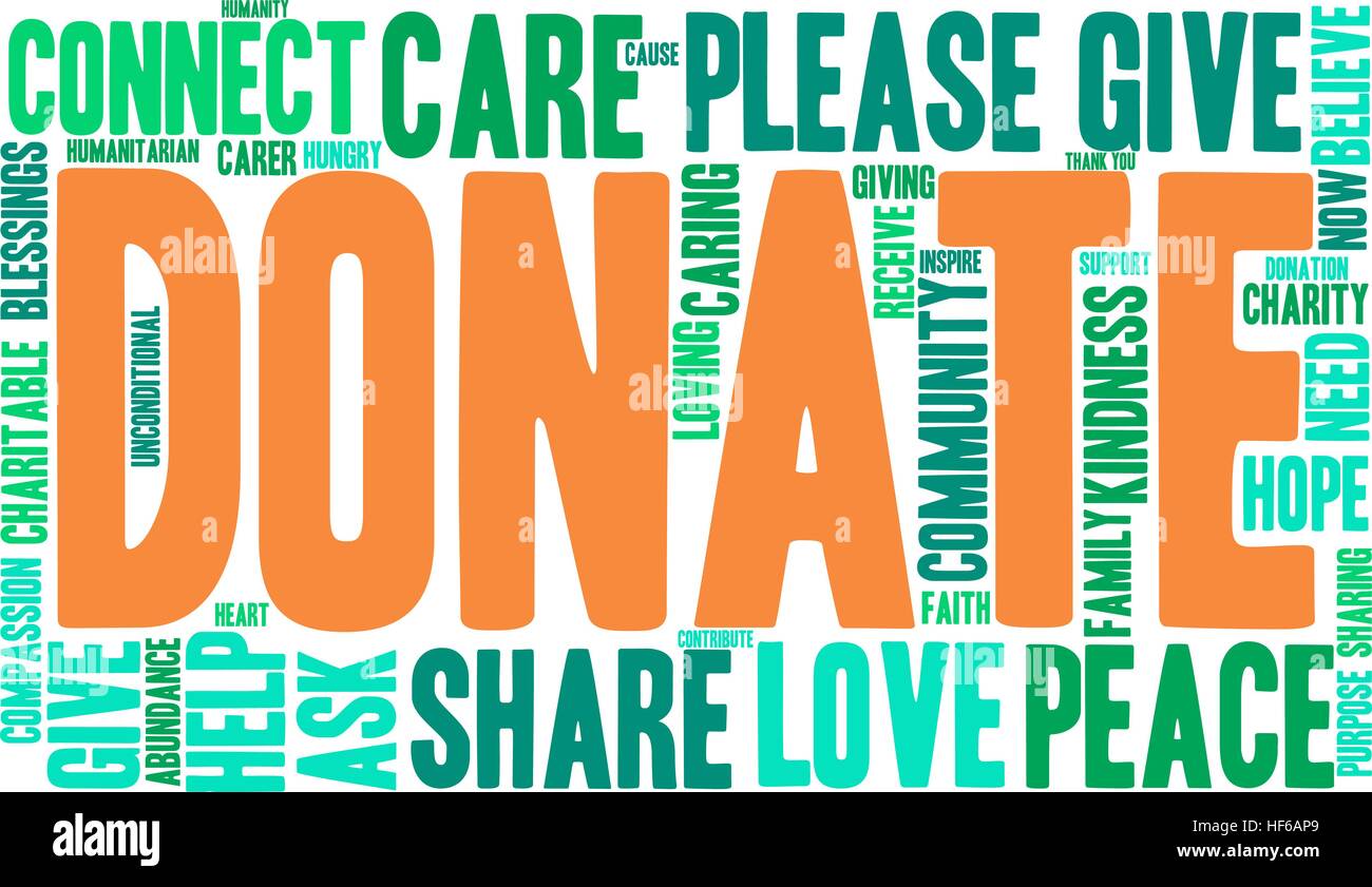 Donate word cloud on a white background Stock Vector Image & Art - Alamy