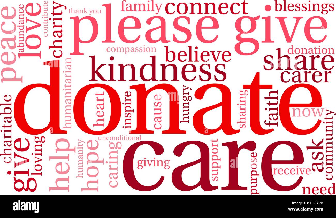 Donate word cloud on a white background Stock Vector Image & Art - Alamy