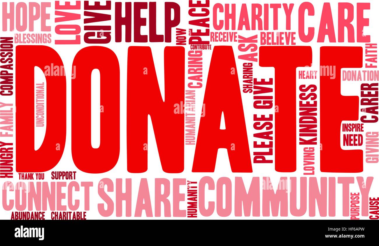 Donate word cloud on a white background Stock Vector Image & Art - Alamy