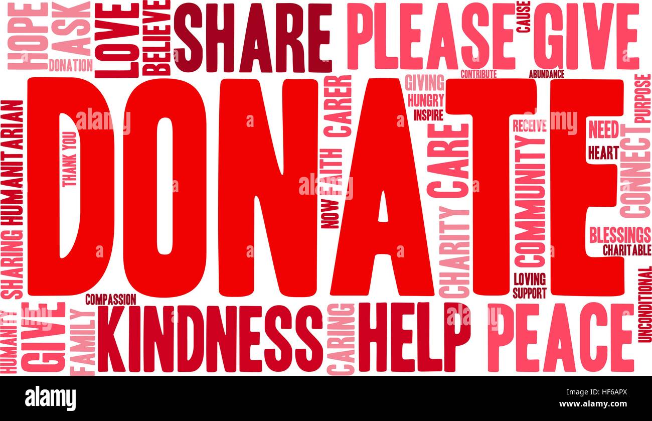 Donate word cloud on a white background Stock Vector Image & Art - Alamy