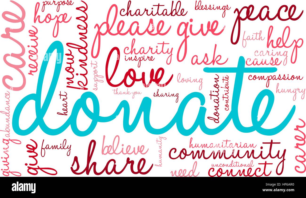 Donate word cloud on a white background Stock Vector Image & Art - Alamy